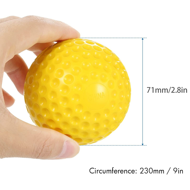 Factory Quality PU 9 inch Yellow Dimple Training Pitching Machine Team ...